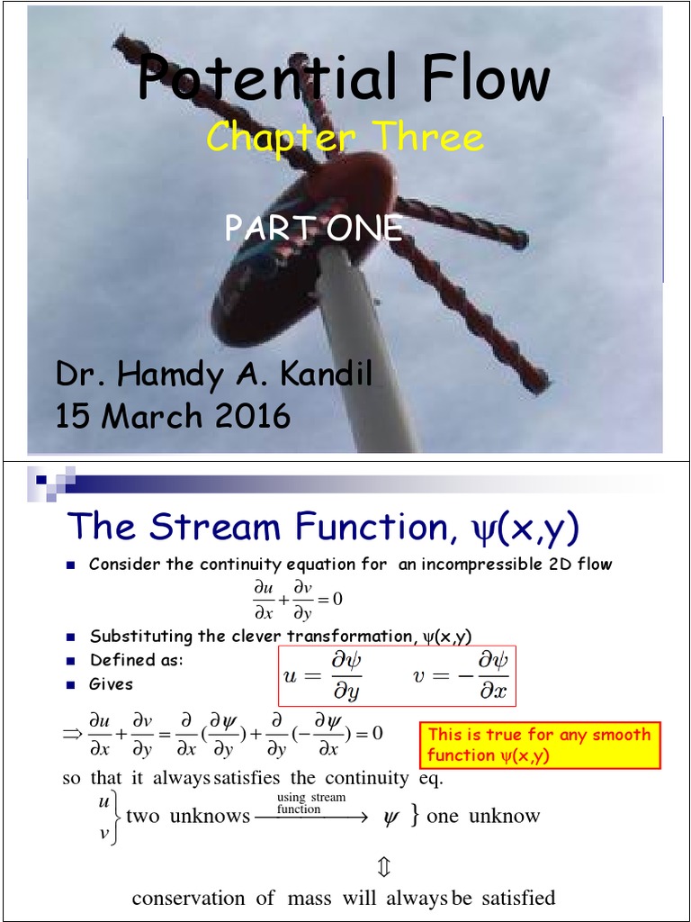 Lecture 3 Part 1 Potential Flow | PDF | Vortices | Fluid Dynamics