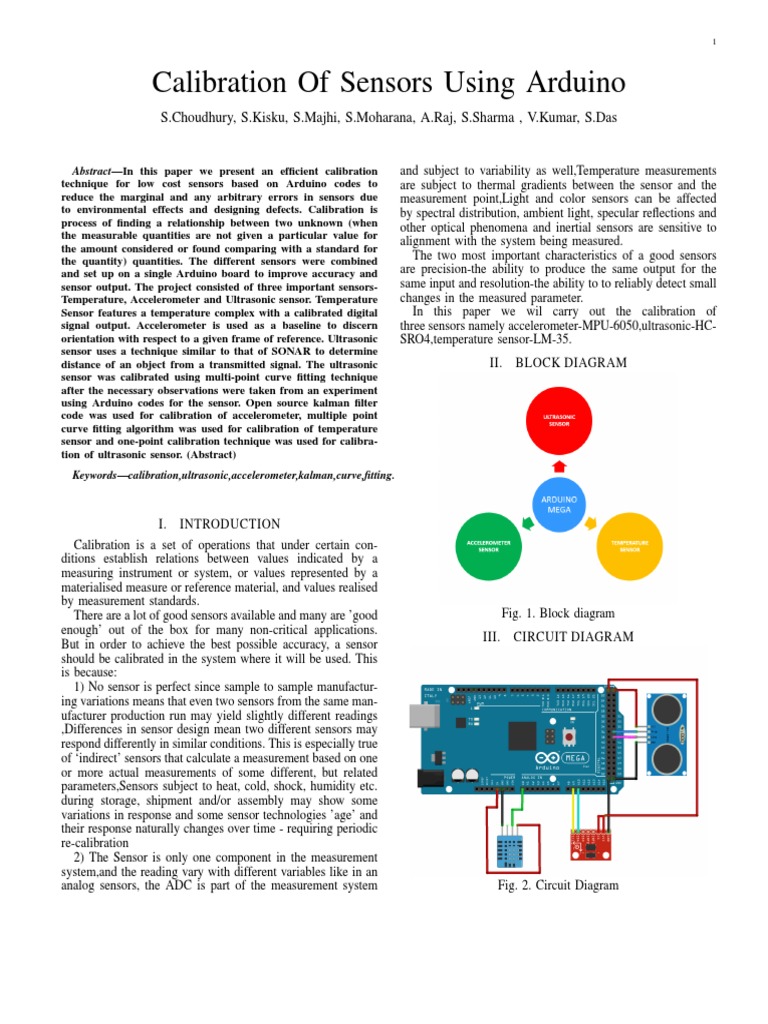 Calibration of Sensors | PDF | Calibration | Kalman Filter