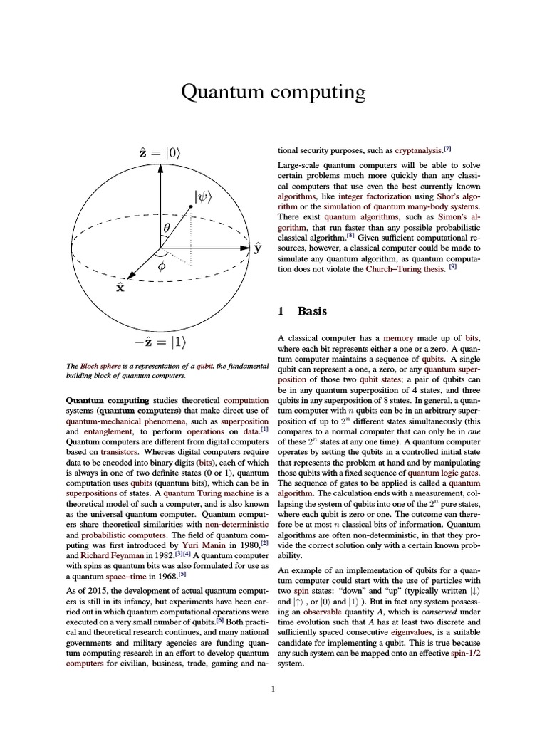 Quantum Computing | PDF | Quantum Computing | Cryptography Quantum Computing | PDF | Quantum Computing | Cryptography