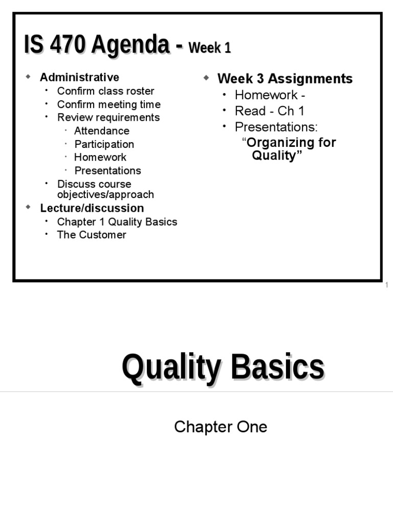 Ch01 Quality Basics | PDF | Quality Assurance | Quality (Business)