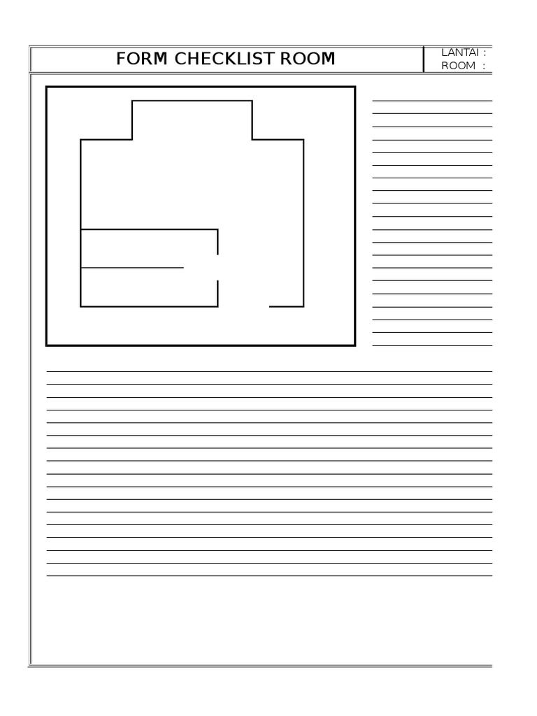 Form Checklist Room | PDF