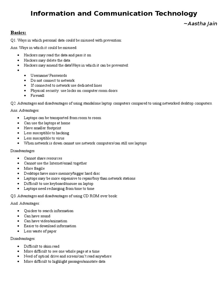 Ict | PDF | Computer Network | Optical Character Recognition