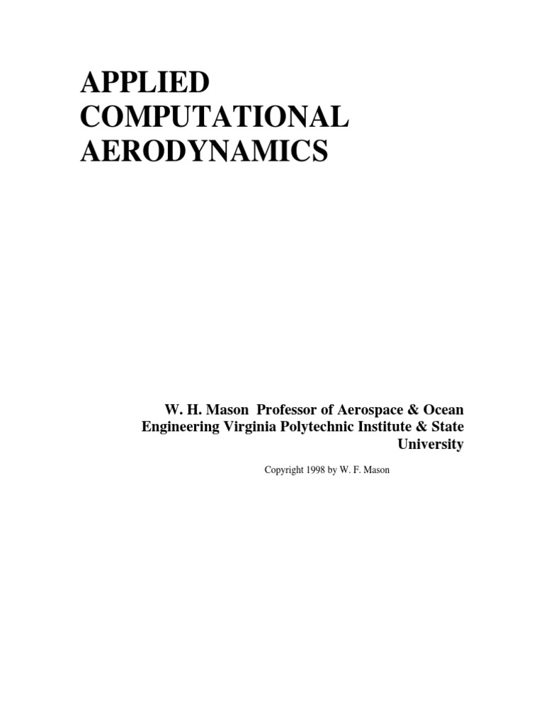 Applied Computational Aerodynamics | PDF | Fluid Dynamics | Mach Number