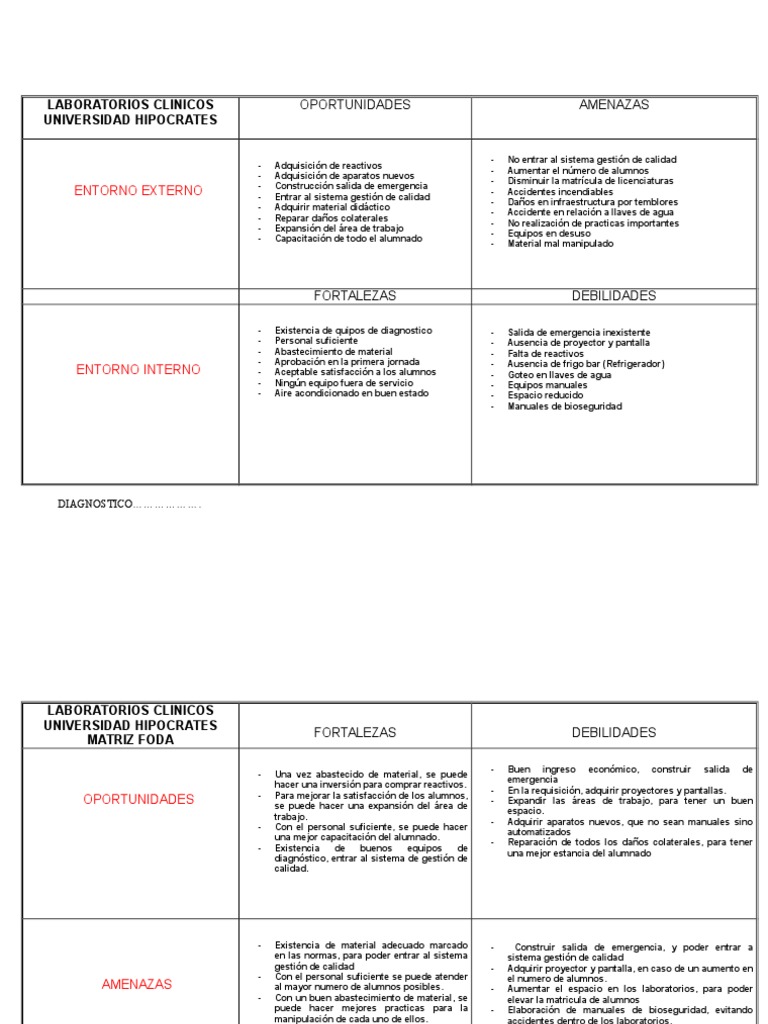 Analisis Foda y Matriz Foda Edwin Rizo Solorio | PDF | Análisis FODA ...