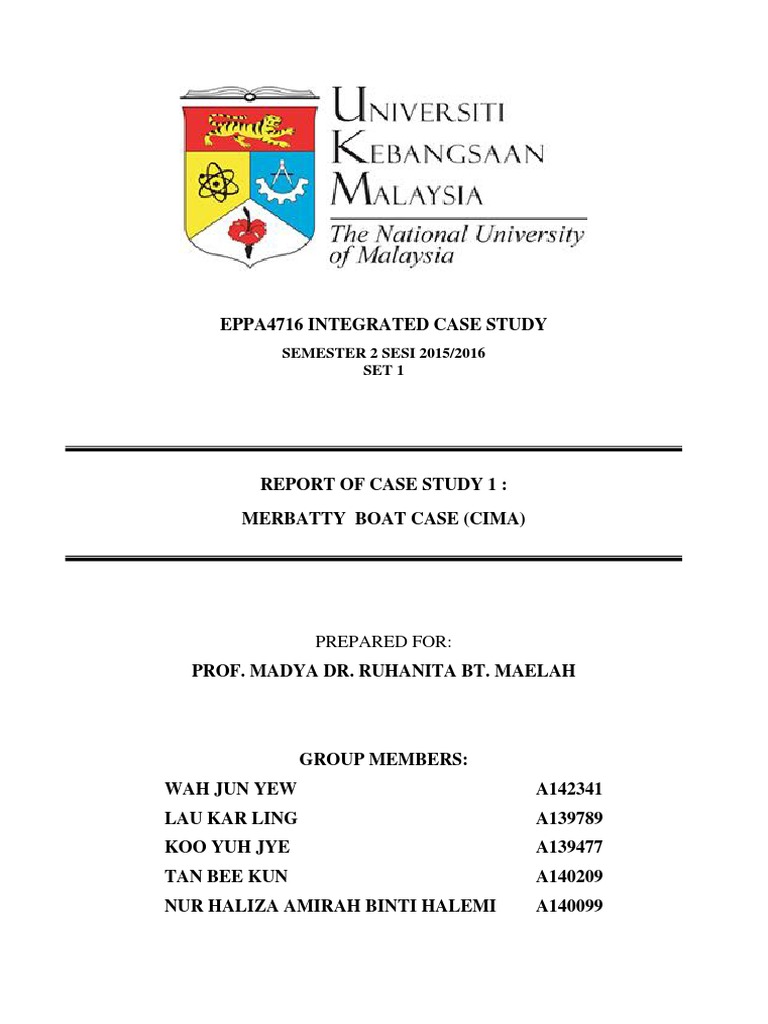 Merbatty Boat Case Study Report | PDF | Sales | Occupational Safety And ...