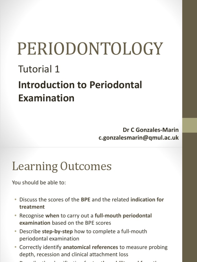 PERIO 1. Introduction Part 1 | PDF | Oral Hygiene | Mouth