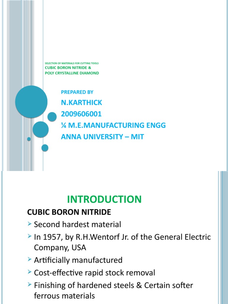 Selection of Materials For Cutting Tools | PDF | Cutting | Diamond