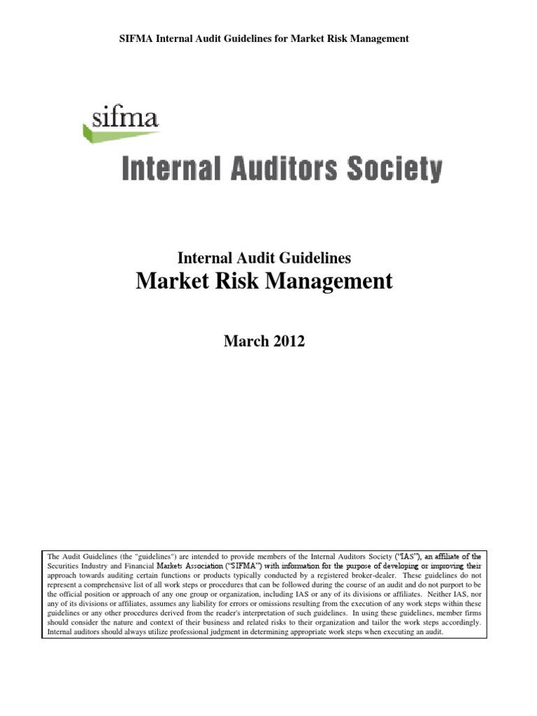 Market Risk Management Audit Guideline | PDF | Financial Risk | Value ...