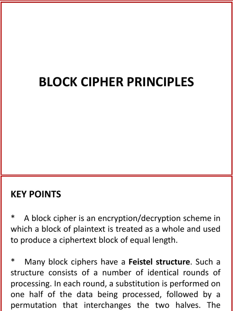 Unit1 - Block Cipher Principles | Download Free PDF | Cipher | Cryptography