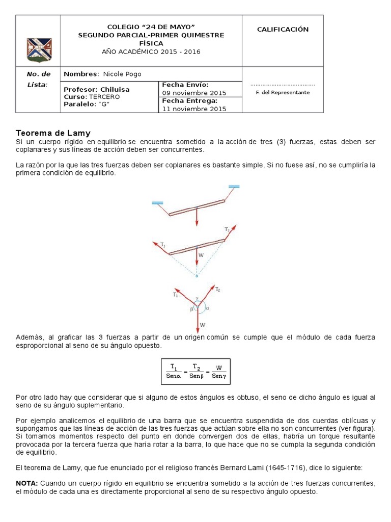 Teorema de Lemi | PDF | Física | Enseñanza de matemática