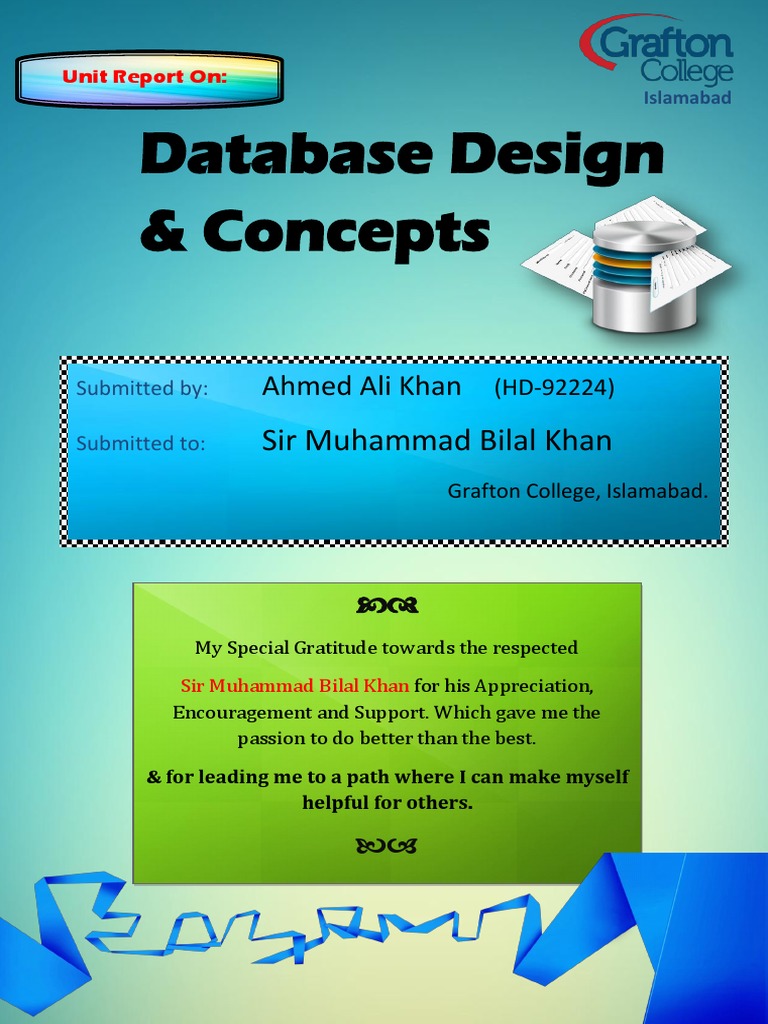 Ahmed Ali (Database Design & Concepts) | PDF | Microsoft Access | Databases