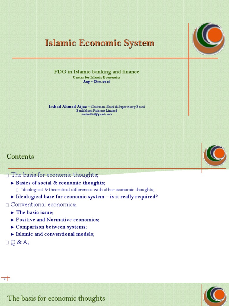 Islamic Economic System: PDG in Islamic Banking and Finance | PDF ...