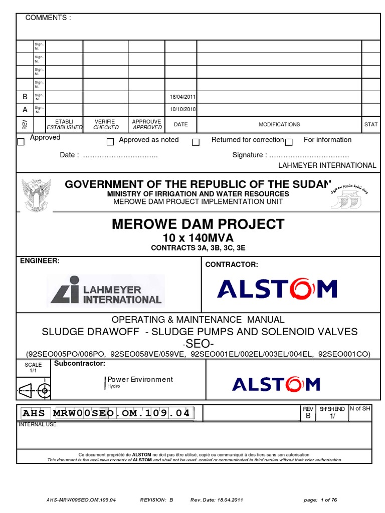 109.04 SEO Sludge Draw Off Sludge Pumps | PDF | Sewage Treatment ...
