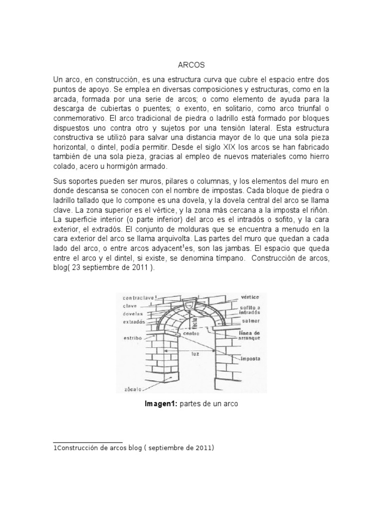 Historia y Construcción de Arcos | PDF | Bóveda (Arquitectura ...