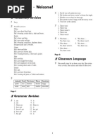 Welcome Unit: Workbook Grade 9 Answer Key | PDF