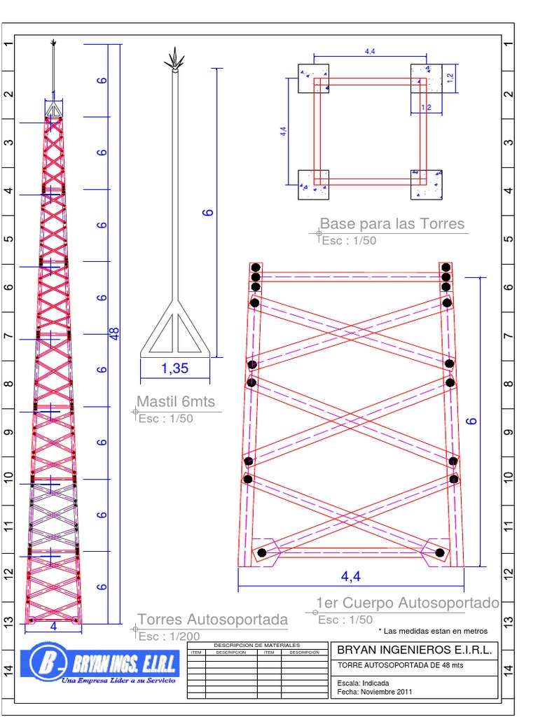 Modelo de Un Pararrayos Sobre Torre Autosoportada | PDF | Clima | Naturaleza