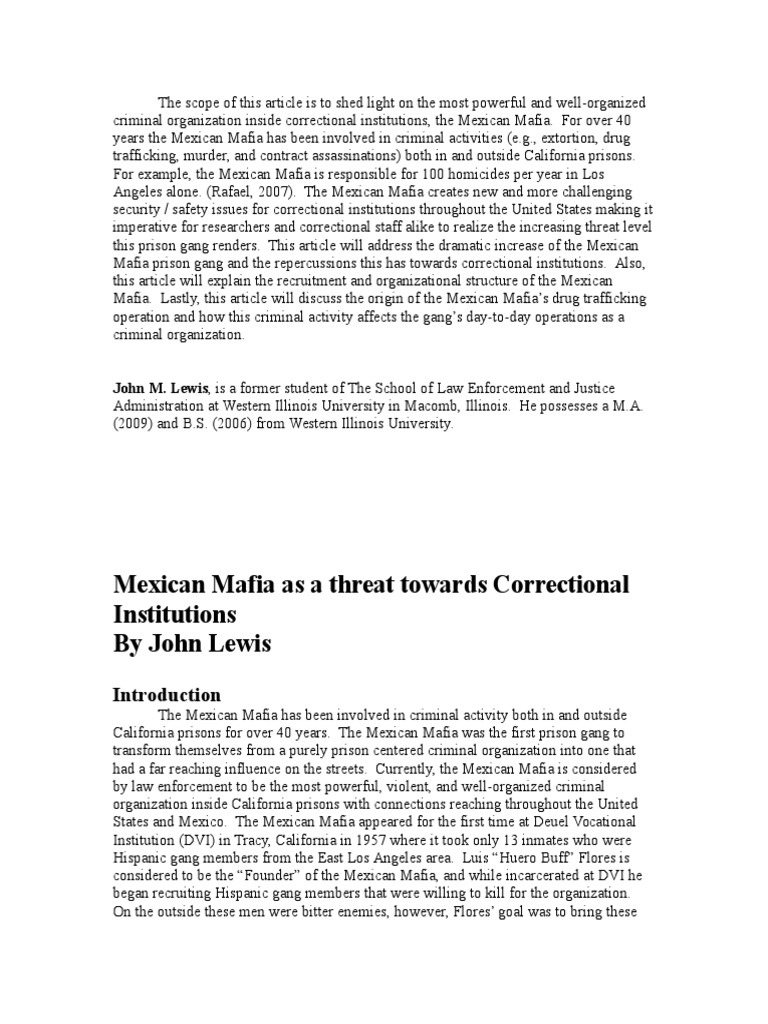 Mexican Mafia Cartel Prison | PDF | Organized Crime | Gang