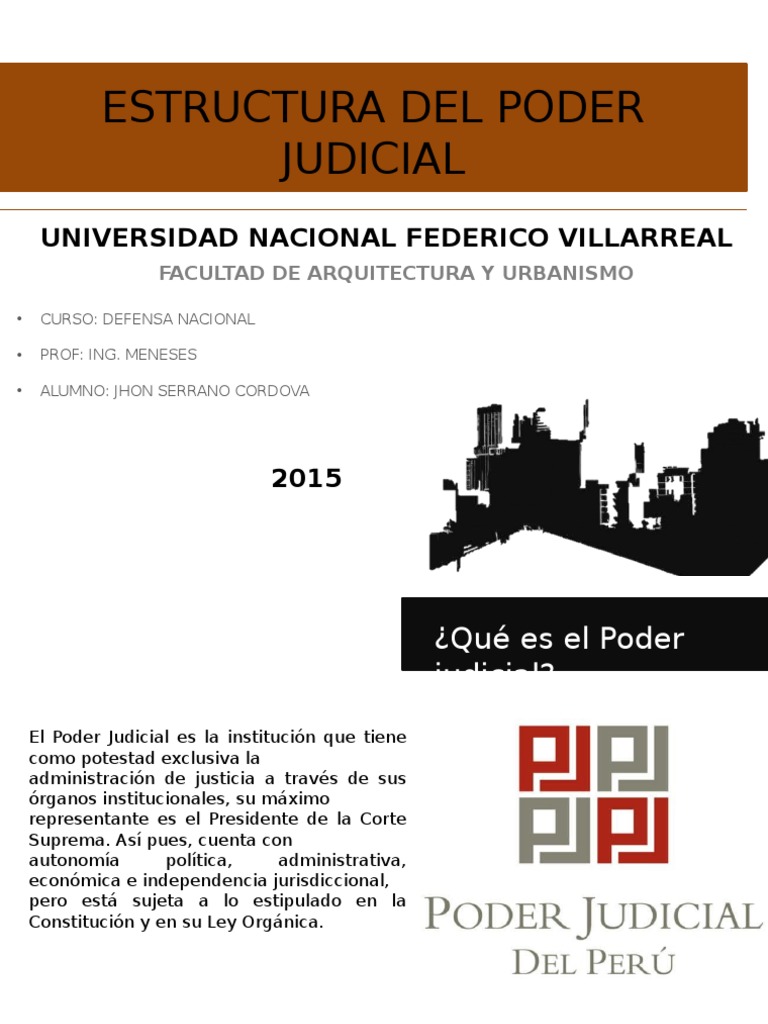 Estructura del Poder Judicial en Perú | PDF | Jurisdicción | Ley ...