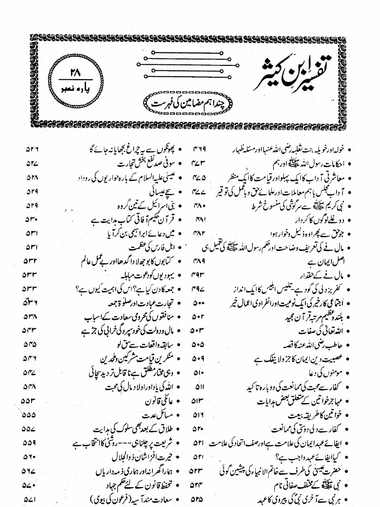 The Famous Book of Tafseer-E-Quran - Tafseer Ibn-E-Kaseer in Urdu para ...