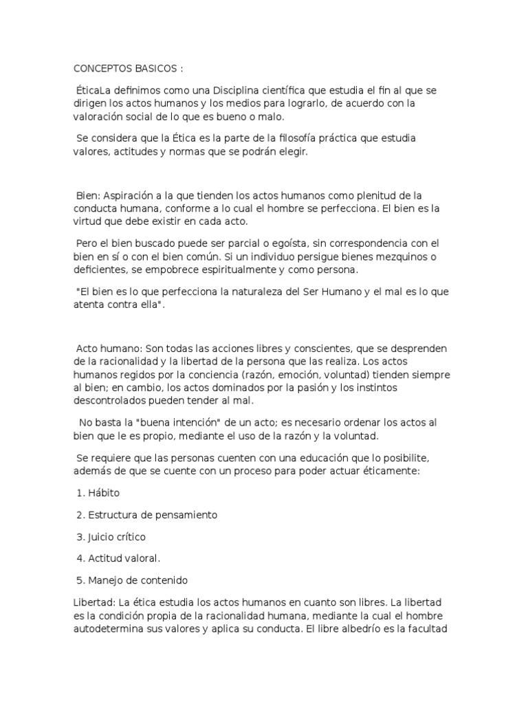 Conceptos Básicos (Ética Financiera) | PDF | Moralidad | Norma (social)