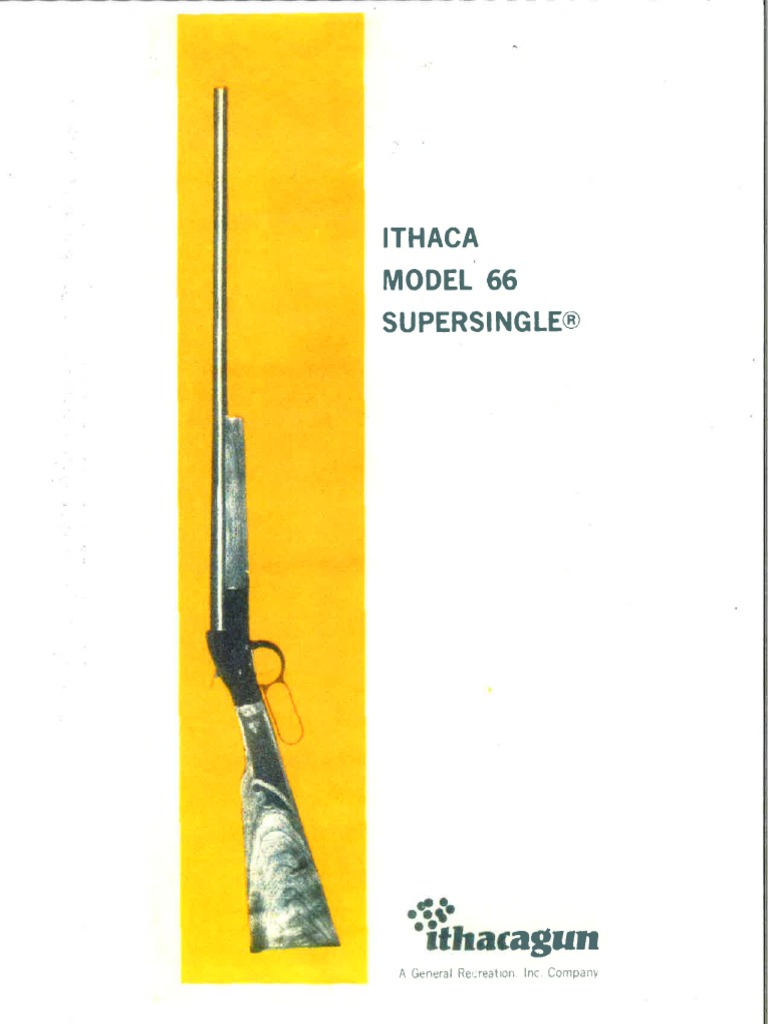 Ithaca M-66 Super 12-GA Single Manual | PDF