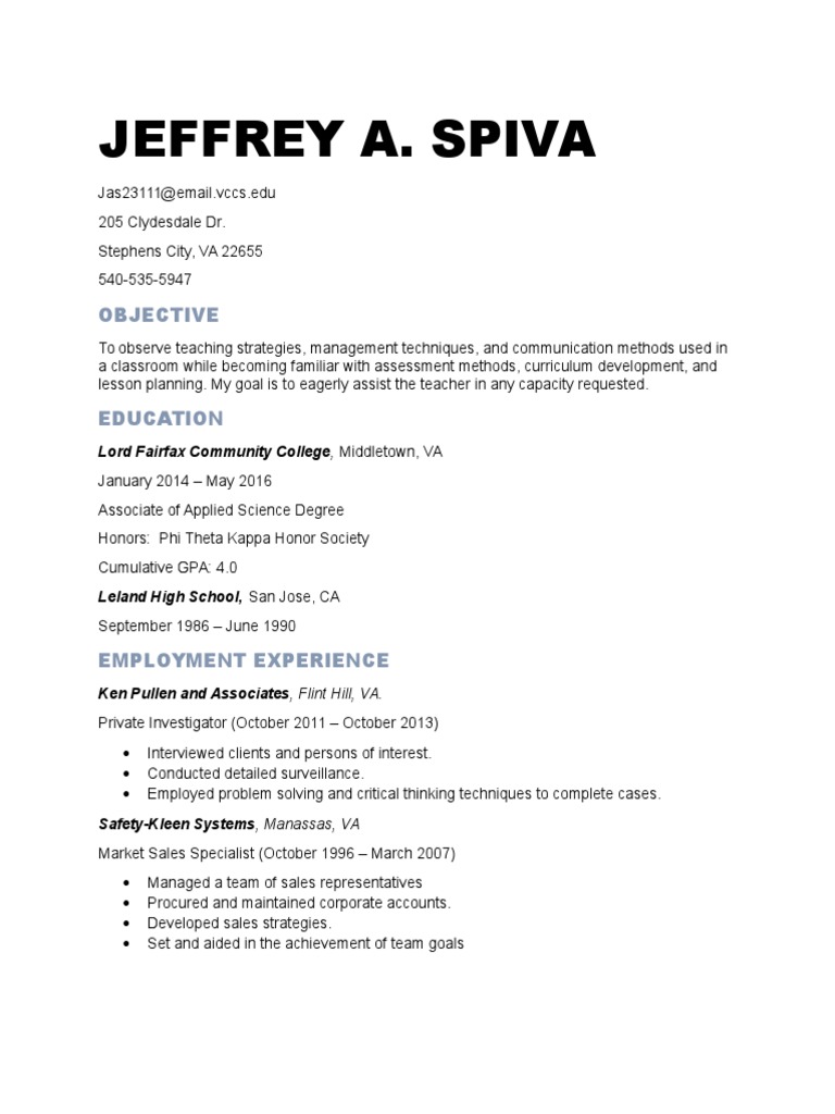Spiva Resume | PDF