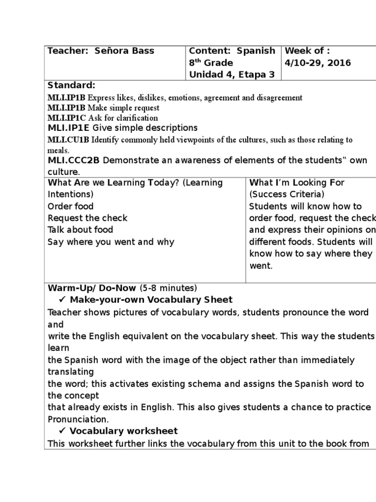 Unidad 4 Etapa 3 | PDF | Word | Vocabulary