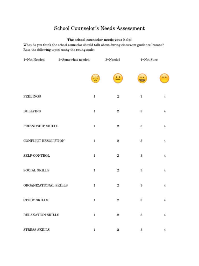 School Counselor Topics Survey | PDF | Career & Growth