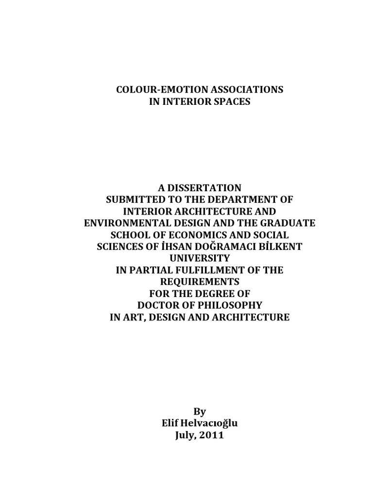 (Thesis) Color Emotion in Arc | PDF | Mood (Psychology) | Mental Health