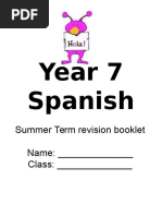 AQA Spanish GCSE Role-play Examples | PDF