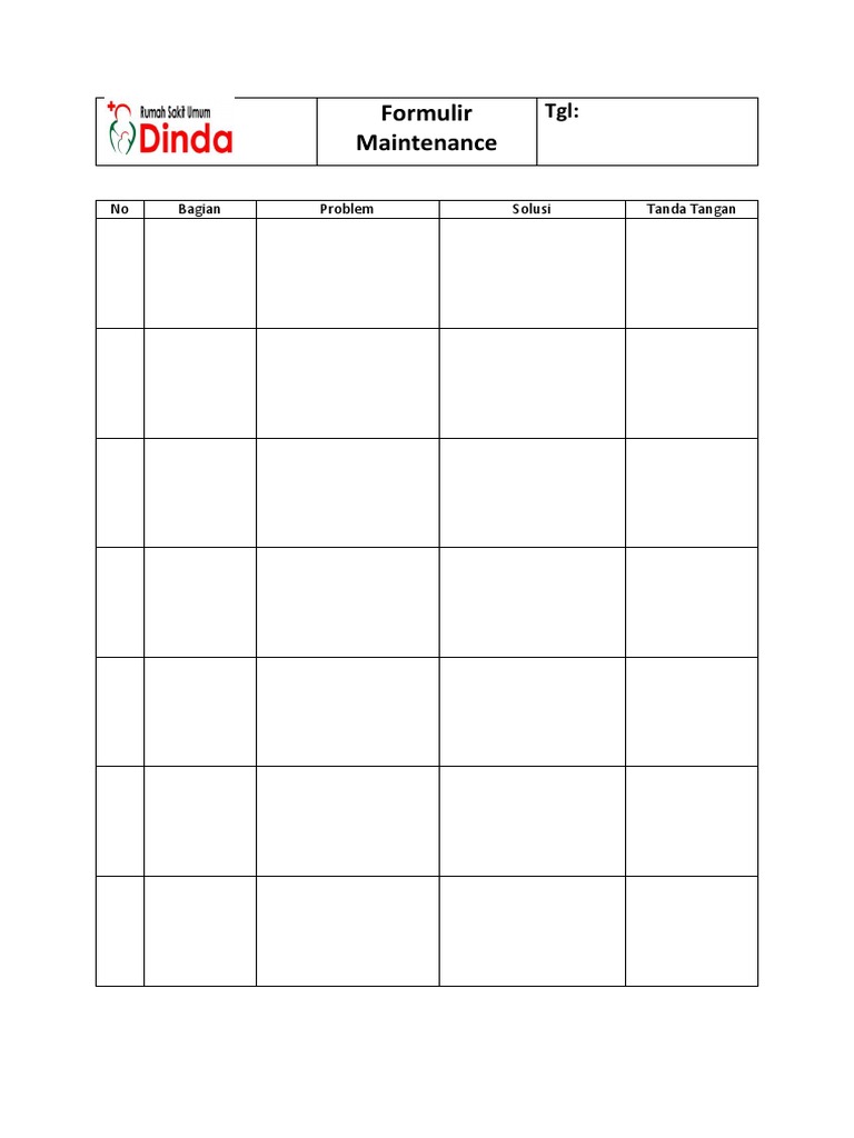 Maintenance Form Template | PDF