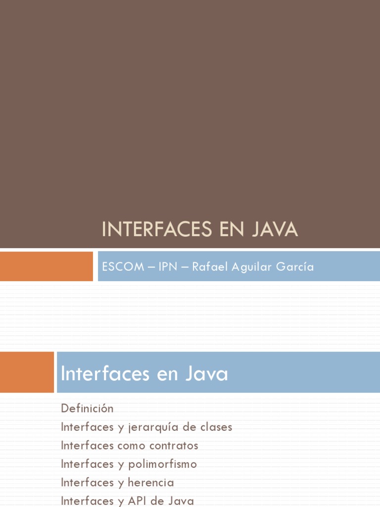 Interfaces en Java | PDF | Herencia (Programación Orientada a Objetos) | Software