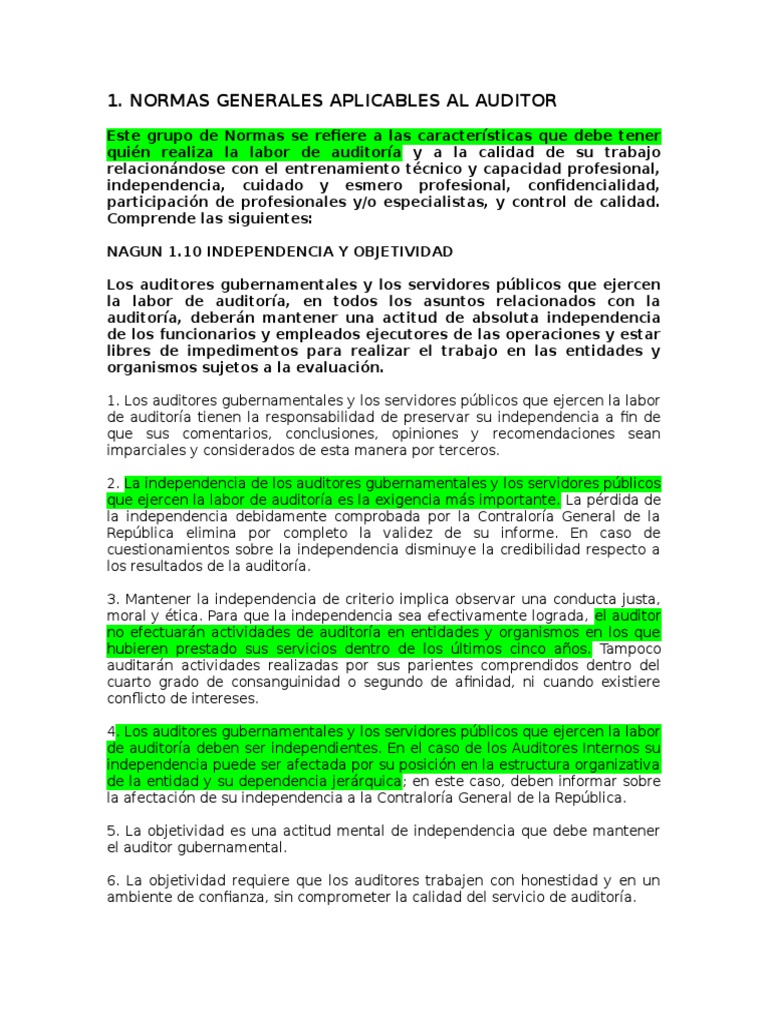 Nagun 1-2 | PDF | Auditoría financiera | Contralor