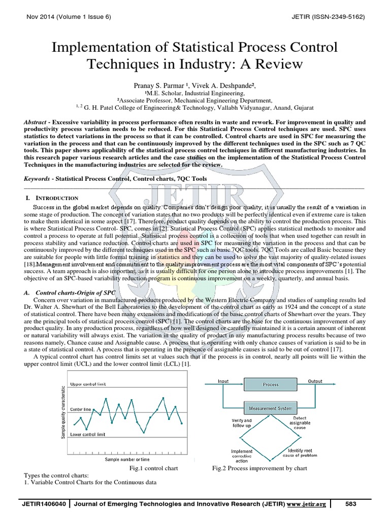 Process Control (SPC) PDF | PDF | Production And Manufacturing | Quality