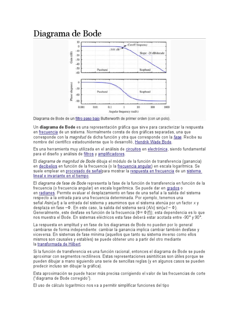Diagrama de Bode | PDF | Física | Ingenieria Eléctrica