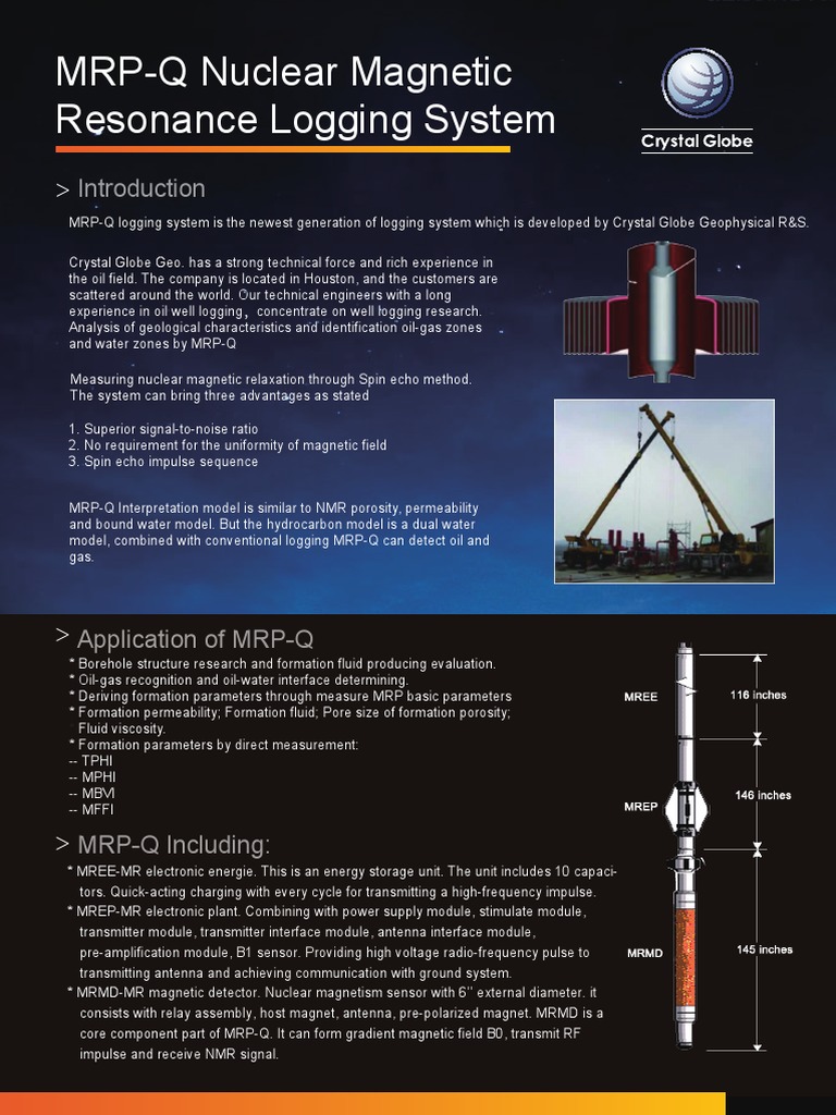 MRP-Q Nuclear Magnetic Resonance Logging System | PDF | Physics ...