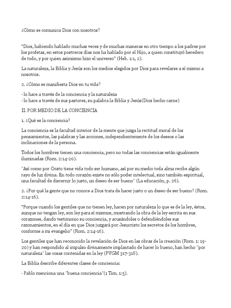 Cómo Se Comunica Dios Con Nosotros | PDF | Vía láctea | Biblia