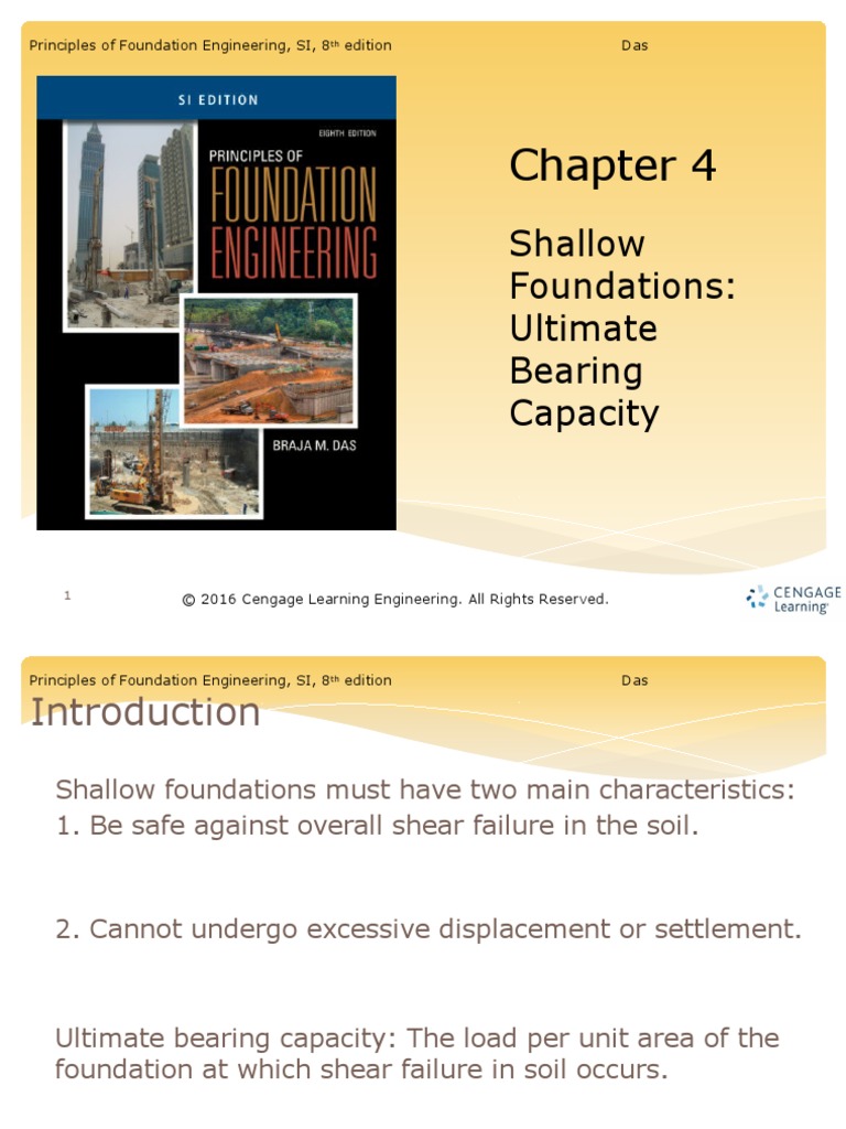 Das Foundation Engineering 8e SI Chapter04 | PDF | Geotechnical ...