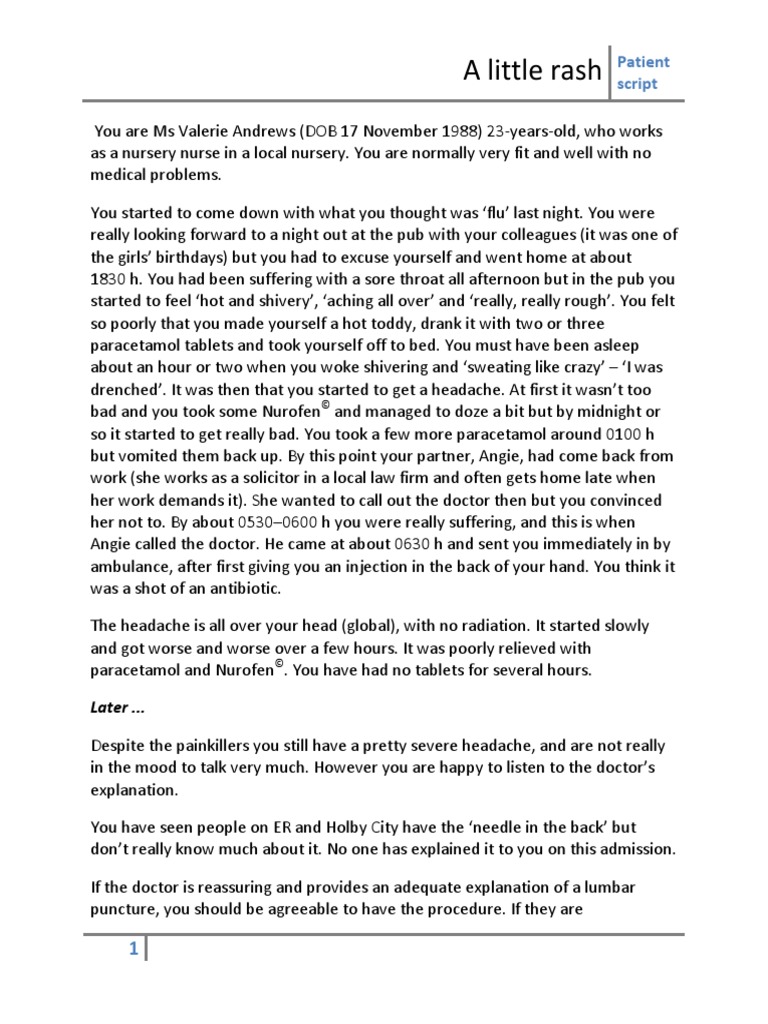 MSO Script Littlerash PDF | PDF | Medicine | Medical Specialties