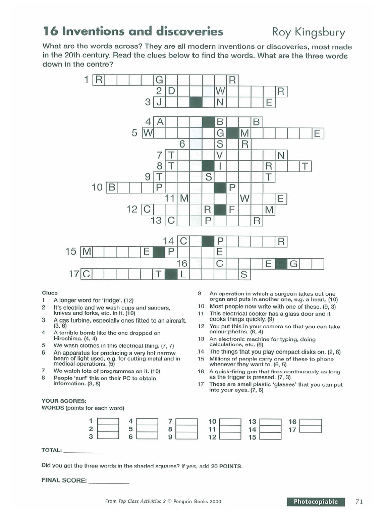 Inventions Vocabulary Key | PDF