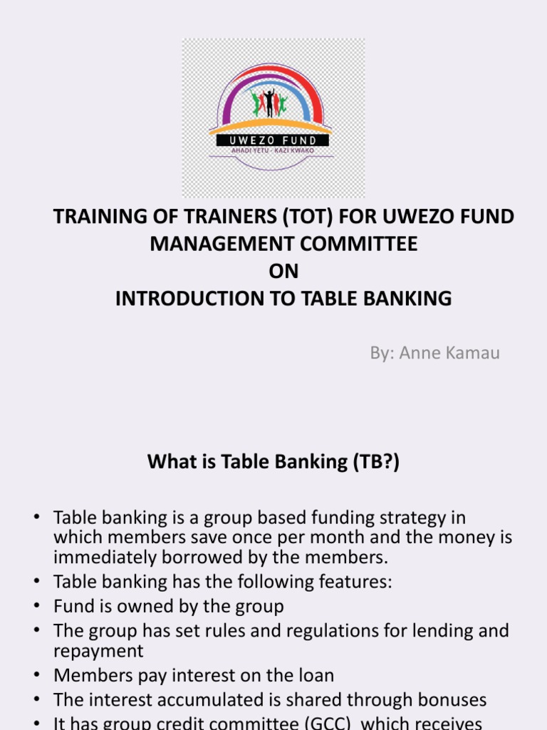 Introduction To Table Banking PDF | PDF | Banks | Loans