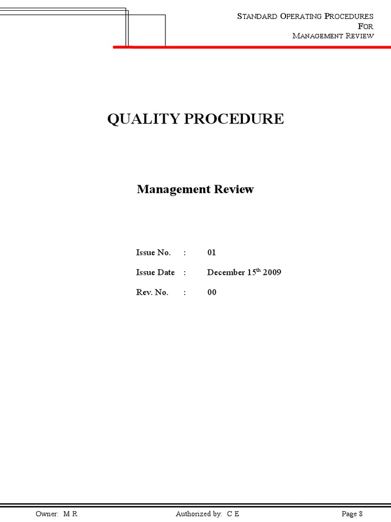 Management Review Procedure