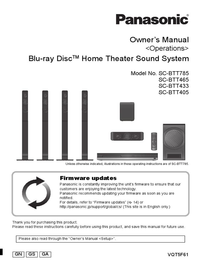Panasonic Home Theatre Sound System | PDF | Hdmi | Ac Power Plugs And ...