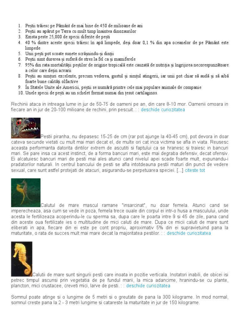 Curiozitati Despre Pesti | PDF