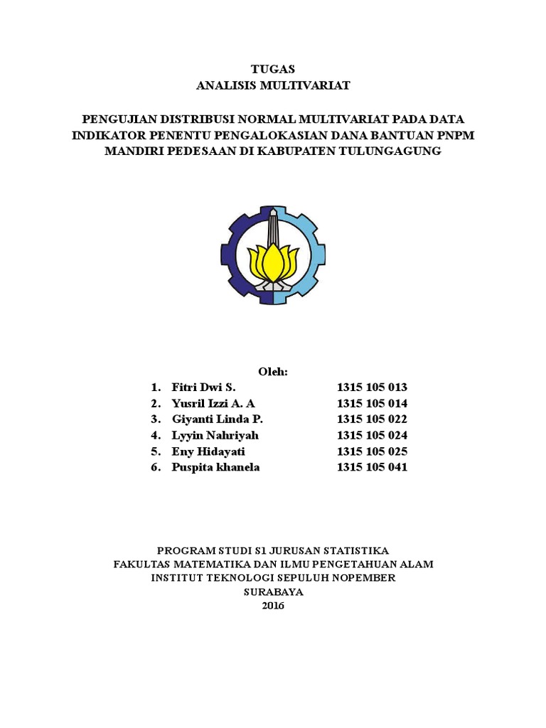 Multivariat - Uji Normal Multivariat | PDF | Metode & Bahan Ajar ...