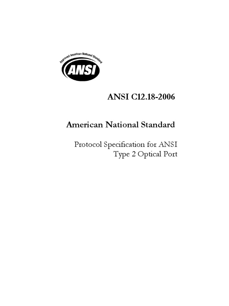 Ansi C12 18 | PDF | Osi Model | Communications Protocols