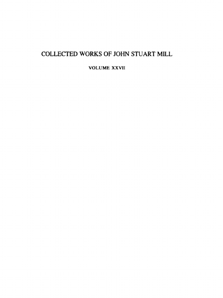 The Works of John Stuart Mill - Tomo 27 | PDF | Nature