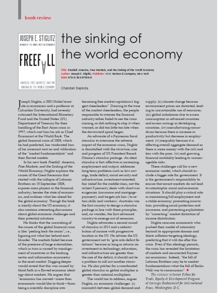 The Sinking of World Economy - Trade Insight 2010 | PDF | Joseph ...