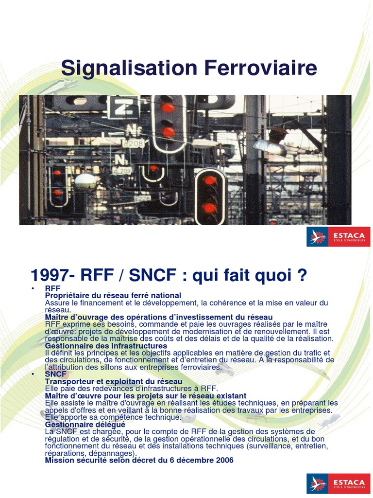 Signalisation Ferroviaire et Rôles SNCF/RFF | PDF