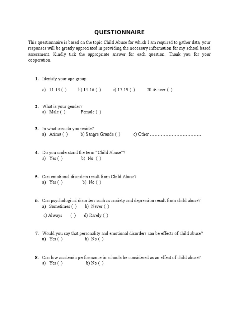Caribbean Studies Questionnaire | PDF